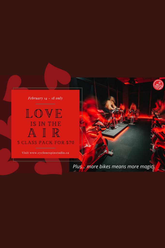 More bikes = More magic. Also, Love is in the air. – Cyclone Spin Studio