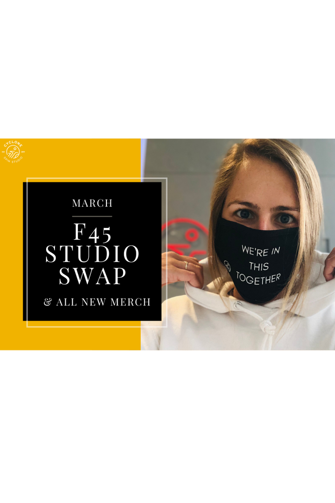March Studio Swap with F45 & All New Merch – Cyclone Spin Studio